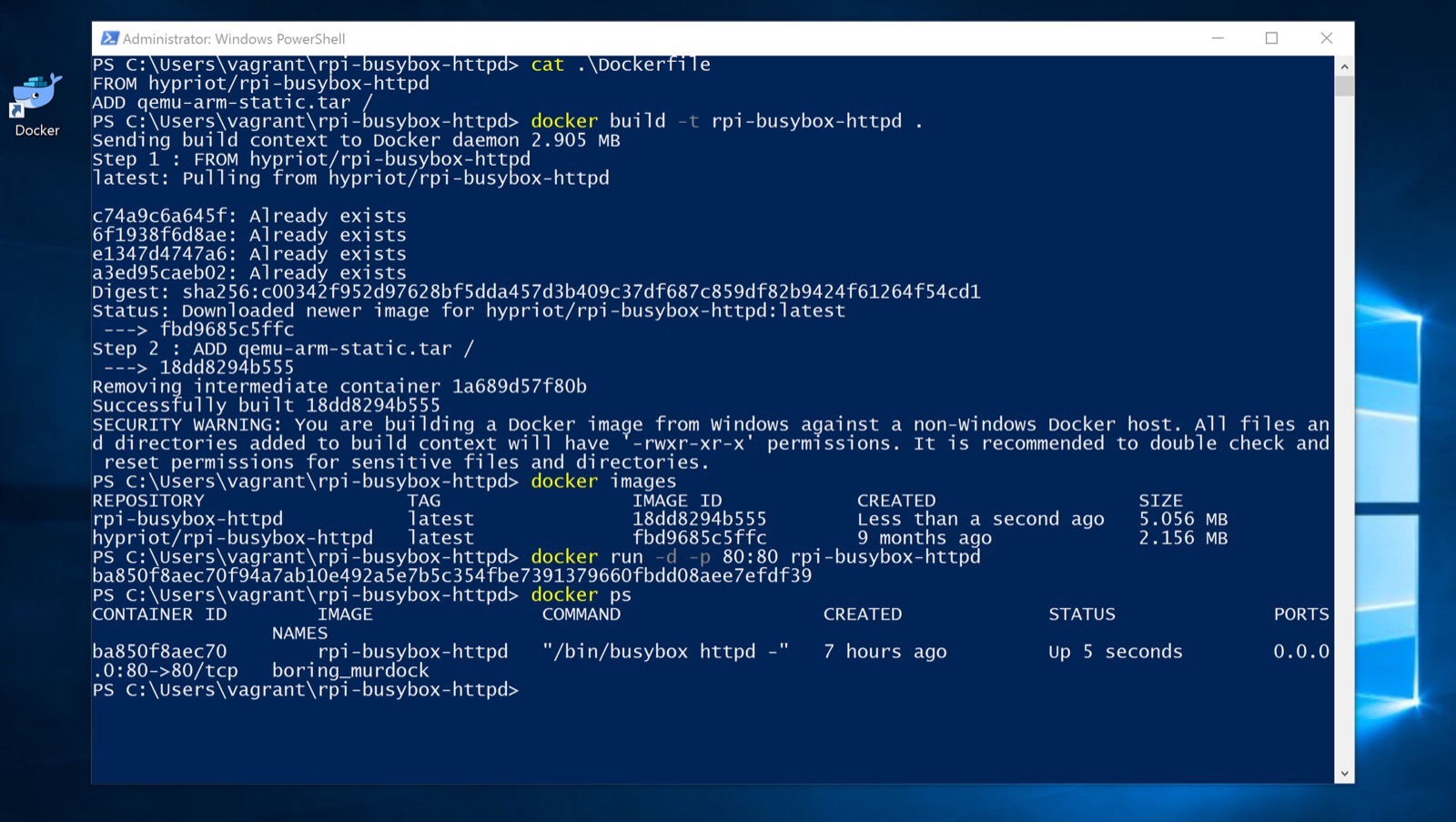 Close Encounters Of The Third Kind Or Microsoft Windows Meets Docker 
